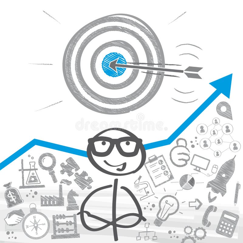 Vector Stick Man Concept Business Idea Success Stock Vector ...