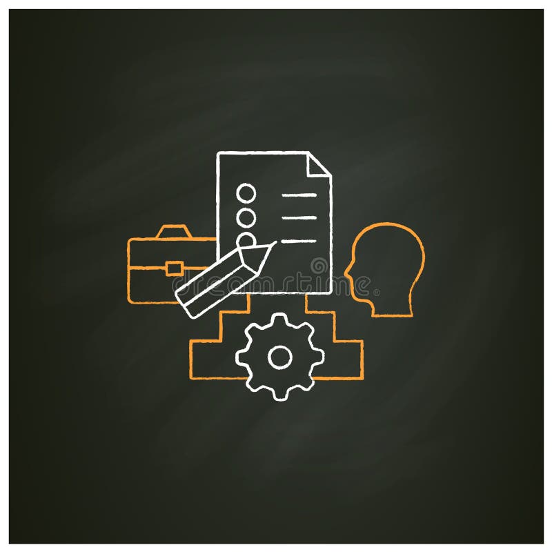 Setting Group Rules Chalk Icon Stock Vector - Illustration of hate ...