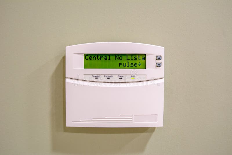 Setting Home Alarm System stock photo. Image of control - 117870470