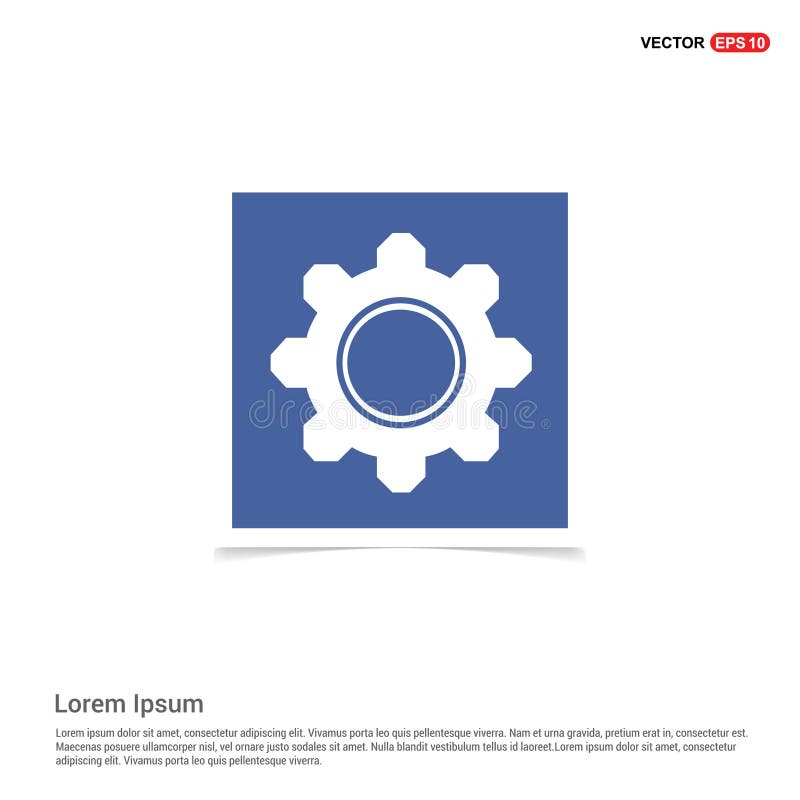 Setting Icon - Blue Photo Frame Stock Vector - Illustration of ...