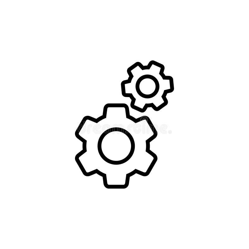 Setting Icon . Cog Settings Icon Symbol Stock Vector - Illustration of ...