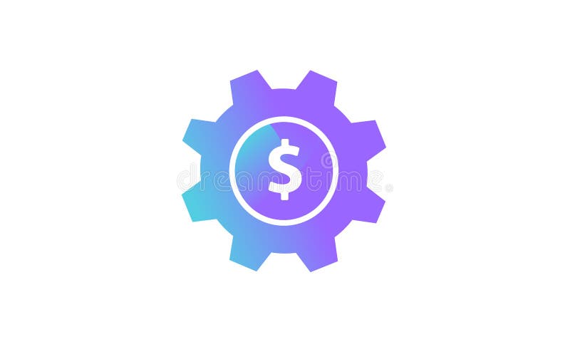 Setting Icon Concept,setting Icon with Dollar Icon. Modern Gradient ...