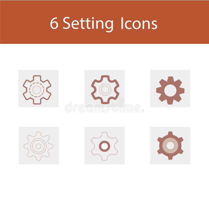 Setting Icon and Crisp Corners Stock Illustration - Illustration of ...