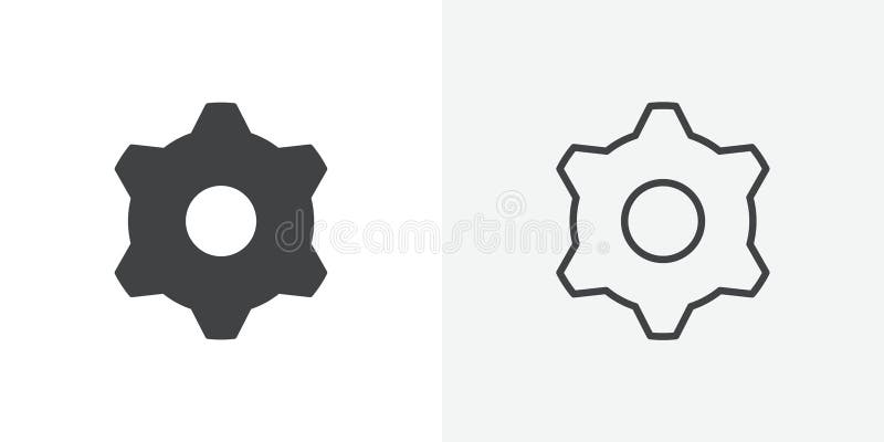 Setting Icon Flat and Simple Set Design Stock Vector - Illustration of ...