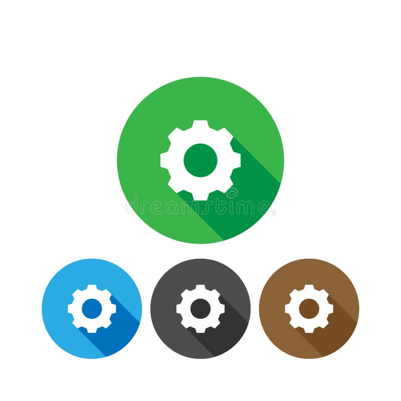 Setting Icon. Flat Style Design, Vector Illustration Stock Illustration ...