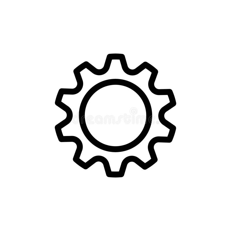 A Gear Icon Symbolizing Settings or Customization Options Stock Vector ...