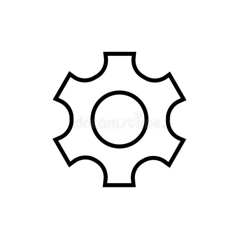 Setting Icon Outline Vector Design Stock Vector - Illustration of ...