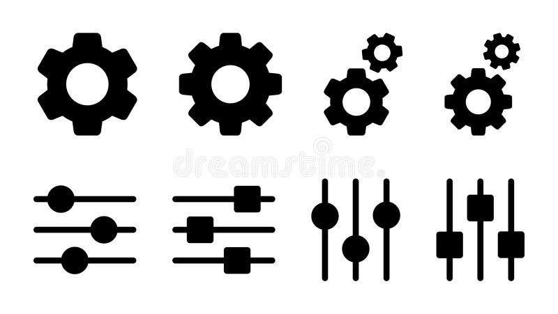 Setting Icon . Cog Settings Icon Symbol Stock Vector - Illustration of ...