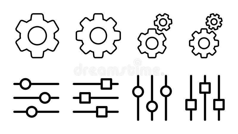 Setting Icon . Cog Settings Icon Symbol Stock Vector - Illustration of ...