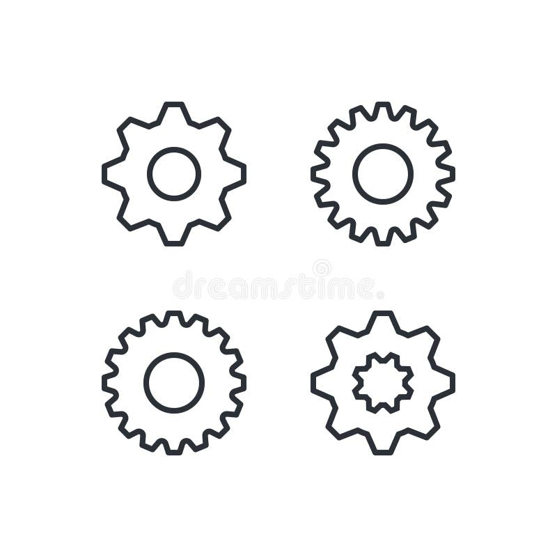 Setting Icon Vector Design, Gear Symbol Stock Vector - Illustration of ...