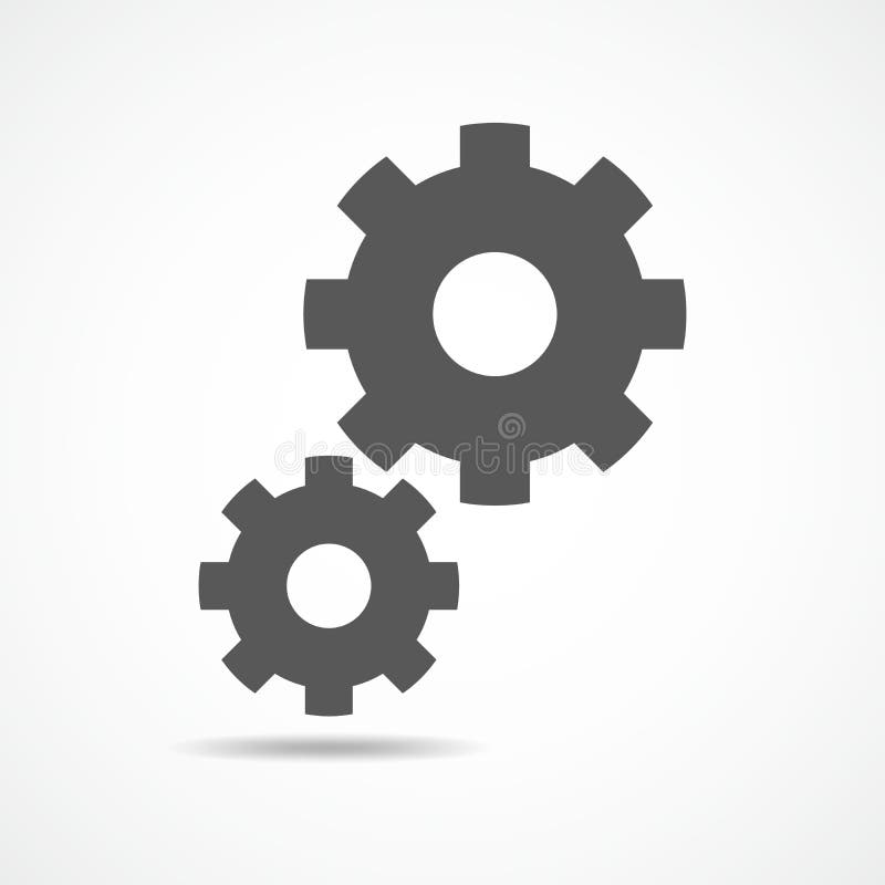 Gray setting icon. stock vector. Illustration of repair - 123980314