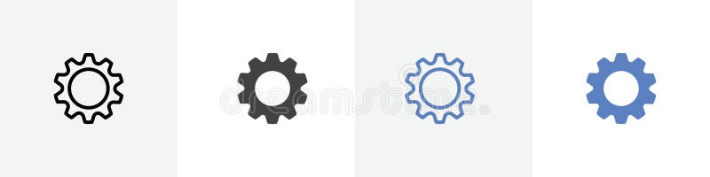 Setting Icon Vector Set Use for Web Ui or App Stock Vector ...