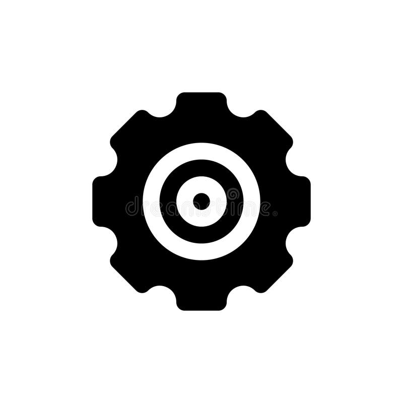 Setting Icon Vector. Simple Cog Sign Stock Vector - Illustration of ...