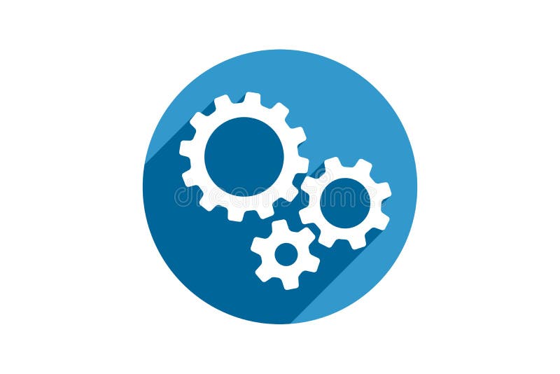 Setting Icon Vector with Work Cog Gear Element. Cogweel Mechanism ...