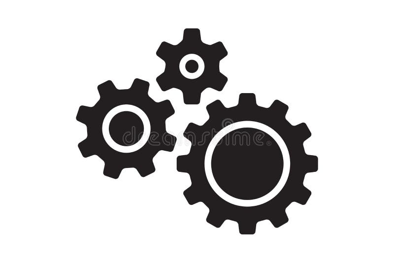 Setting Icon Vector with Work Cog Gear Element. Cogweel Mechanism ...