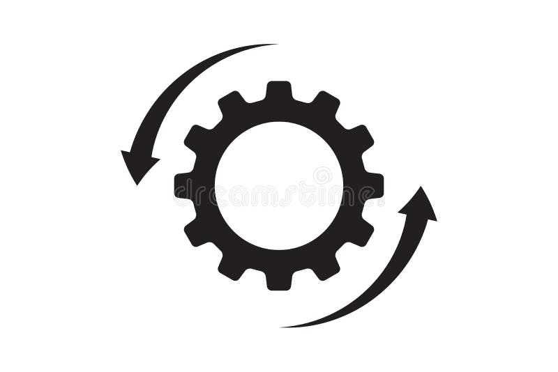 Setting Icon Vector with Work Cog Gear Element. Cogweel Mechanism ...