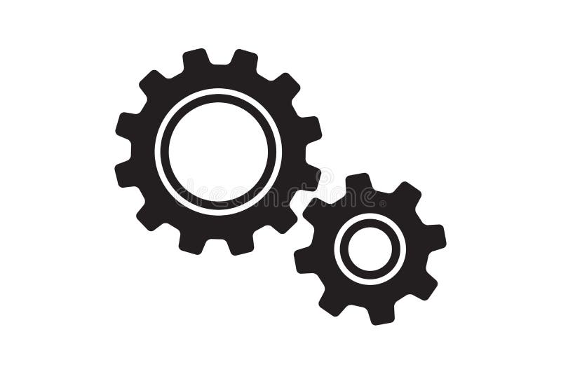 Setting Icon Vector with Work Cog Gear Element. Cogweel Mechanism ...