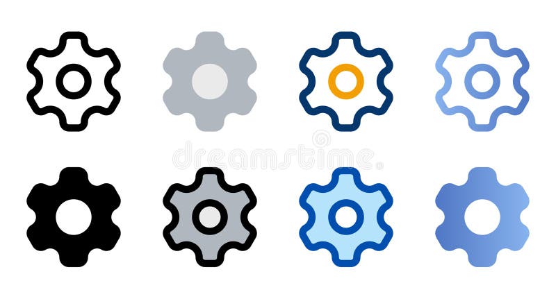 Setting Icons in Different Style. Setting Icons. Different Style Icons Set Stock Vector ...