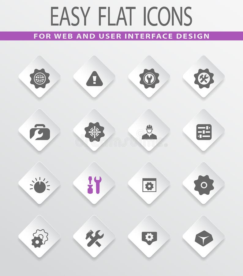 Setting icons set stock vector. Illustration of circle - 89056278