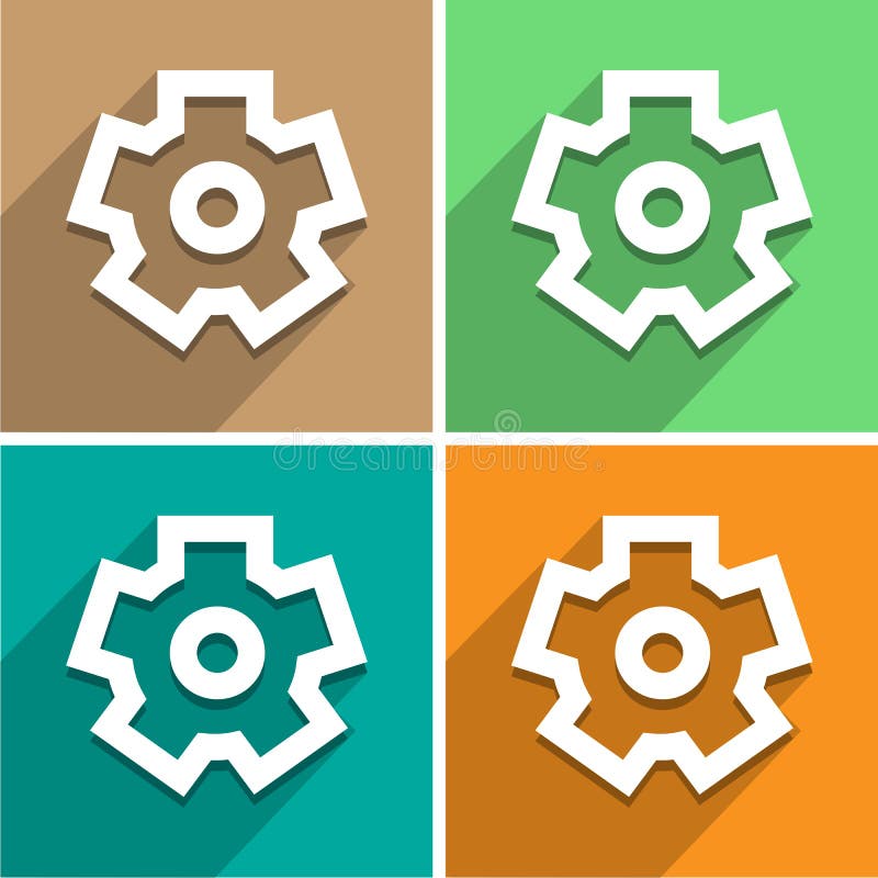 Setting Icons Set Great for Any Use. Vector EPS10. Stock Vector ...