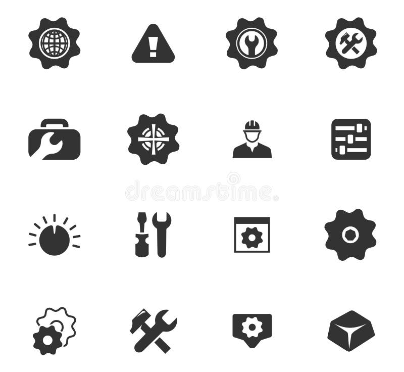 Setting icons set stock illustration. Illustration of account - 88903891