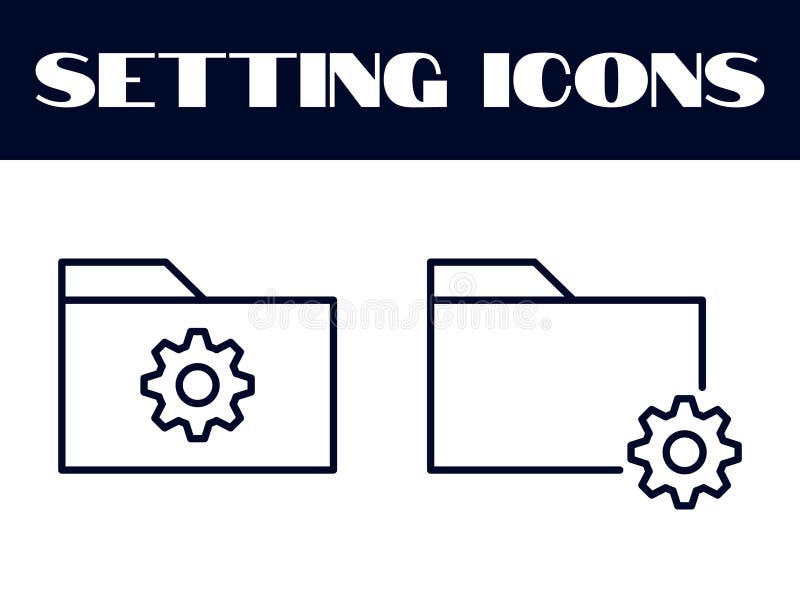 Setting Icons Set Vector. Setting Line Icons Illustration Stock Vector ...