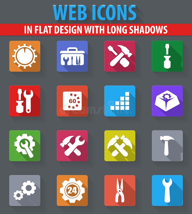 Setting icons set stock vector. Illustration of symbol - 89081659