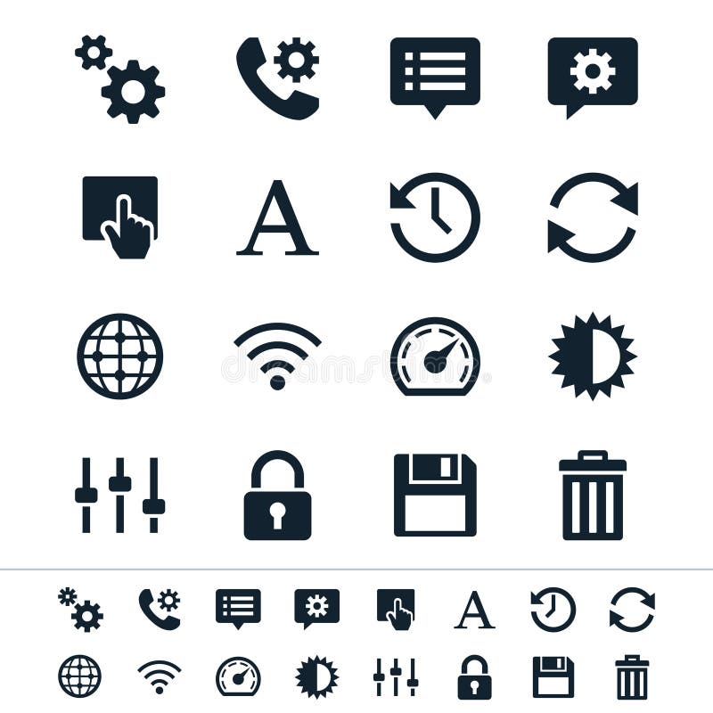 Setting icons stock vector. Illustration of icons, interface - 32308964