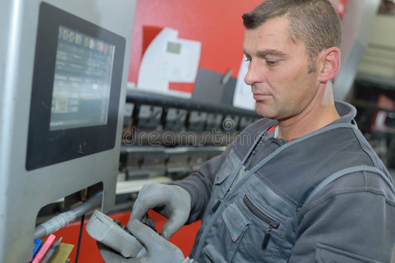 Setting the Machine Program Stock Photo - Image of work, machine: 149573448