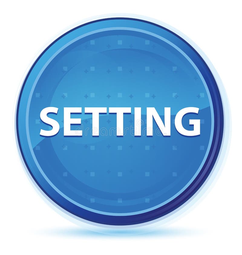 Setting Midnight Blue Prime Round Button Stock Vector - Illustration of ...