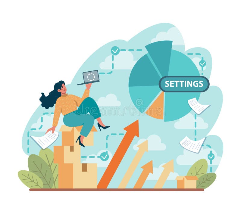 Setting and Optimization Concept. Idea of Improvement and Customization Stock Vector ...