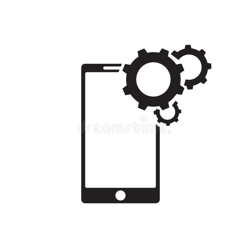 Setting Parameters, Mobile Smartphone Icon Illustration. Flat Design ...