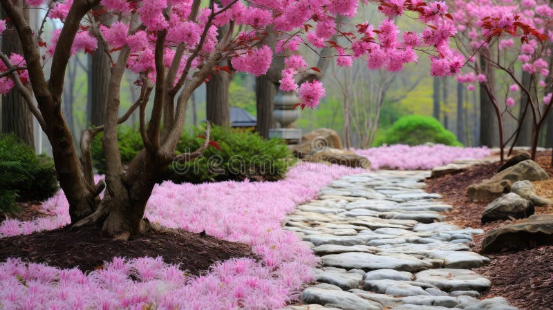 Setting pink witch hazel stock illustration. Illustration of ...