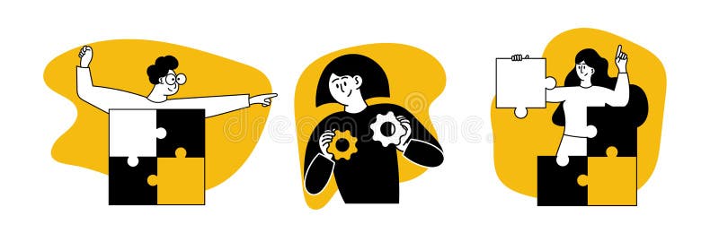 Setting Project Goal Set Business Vector Illustration Concept. Success ...