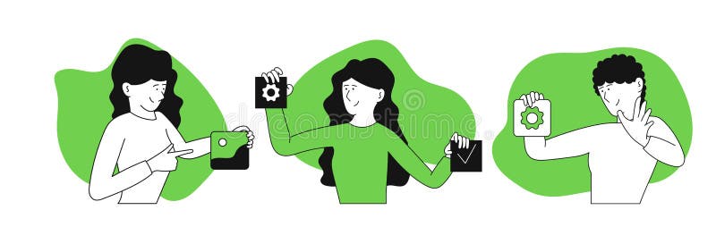 Setting Project Goal Set Business Vector Illustration Concept. Success ...