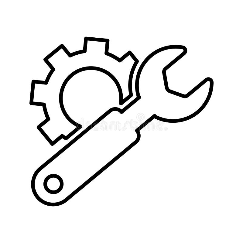 Setting and Repair Filled Outline Stock Vector - Illustration of ...