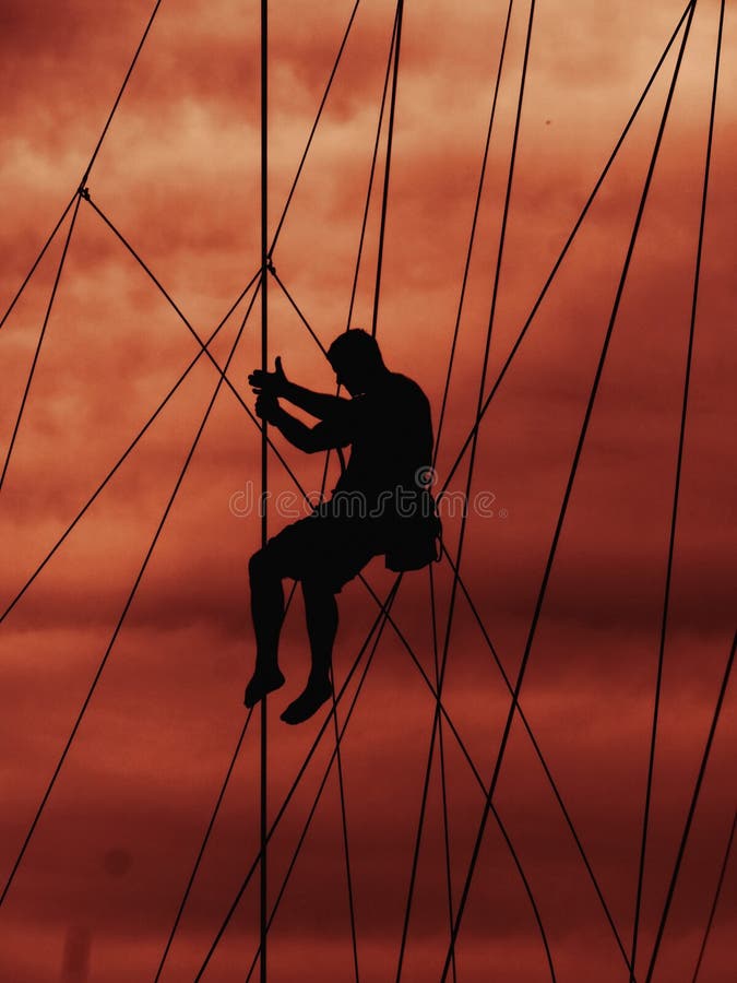 Setting Sails Person stock photo. Image of sunset, person - 61467374