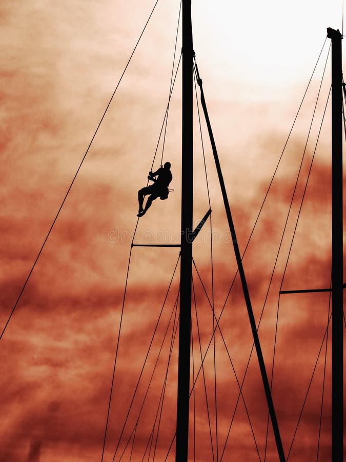 Setting Sails Person stock image. Image of orange, sailing - 66868799