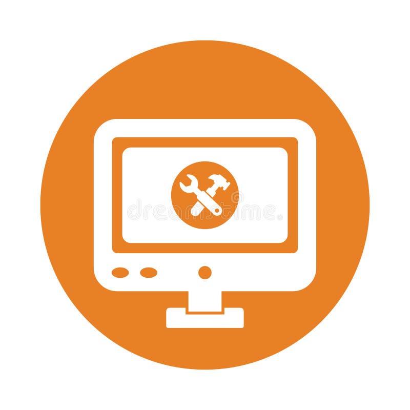 Setting, Service Tools, Configuration, Gear Icon. Orange Color Vector ...
