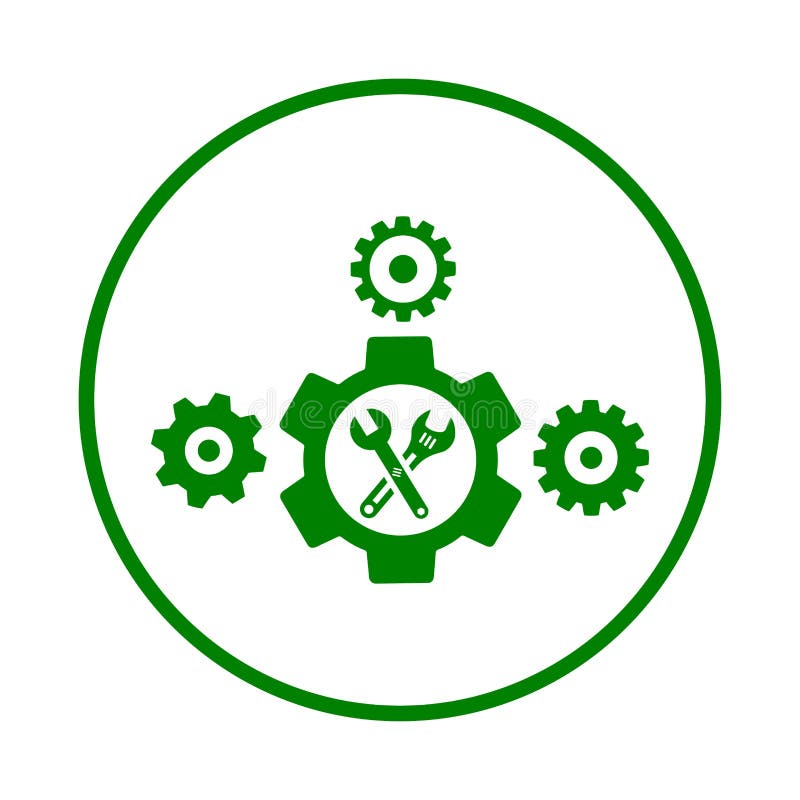 Setting, Settings, Configuration Icon. Green Vector Sketch Stock Vector ...