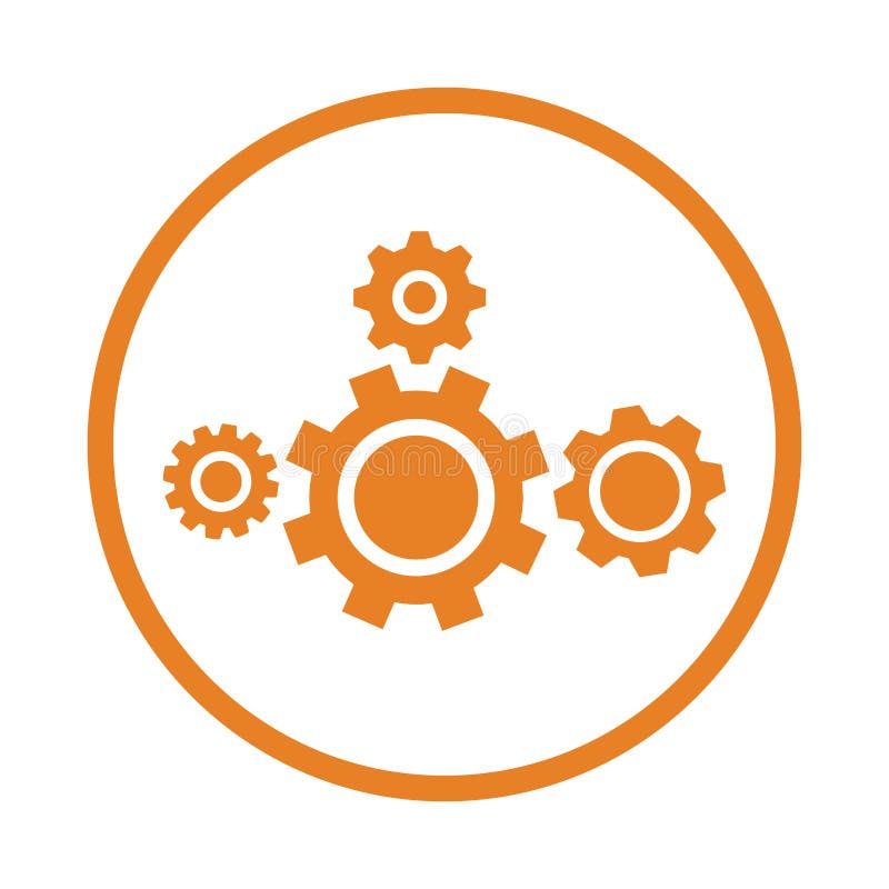Setting, Settings, Gear Icon. Orange Vector Sketch Stock Vector ...