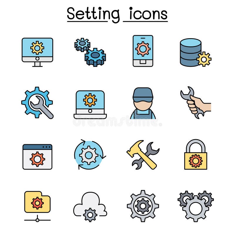 Setup , Configuration, Maintenance & Installation Icon Set Stock Vector ... Setup , Configuration, Maintenance & Installation Icon Set Stock Vector ...