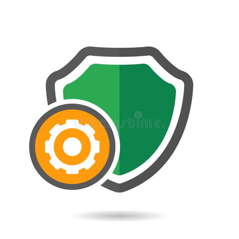 Setting shield icon stock vector. Illustration of security - 110482679