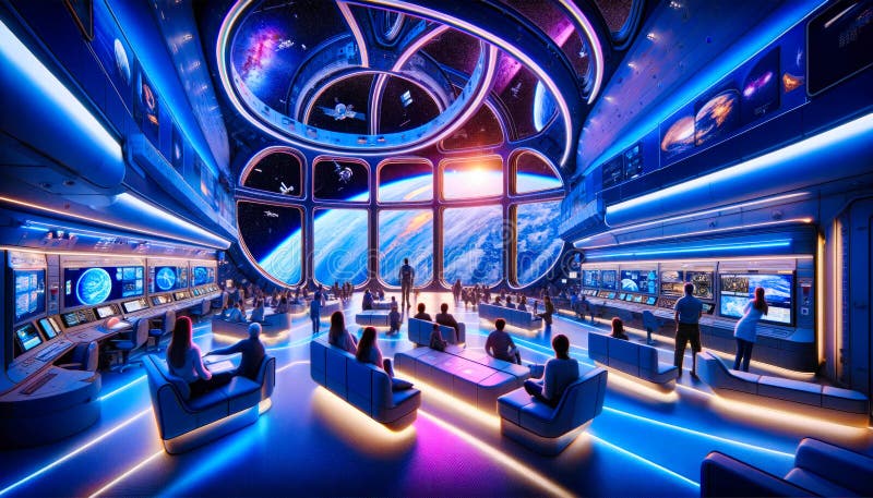 The Futuristic Gala: a Neon-Splashed Crowd in the TechnoSphere ...