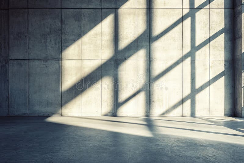 The Setting of this Stock Photo is an Unadorned Modern Hall with Gray ...