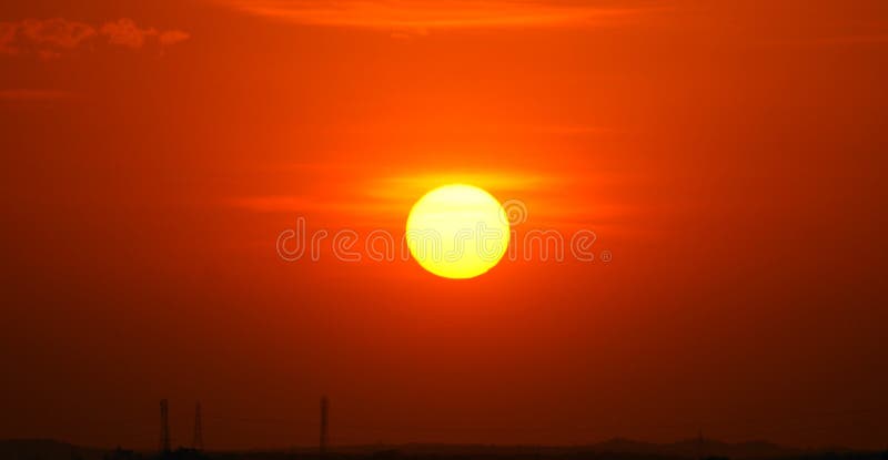 Setting sun stock image. Image of sunset, colours, setting - 9444895