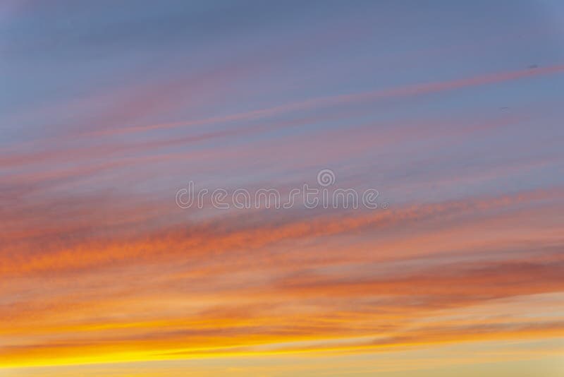 The Setting Sun in a Colored Sky. Stock Photo - Image of night ...