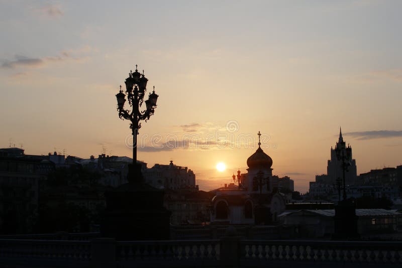 Setting Sun in Moscow, Russia Stock Photo - Image of putin, russia ...