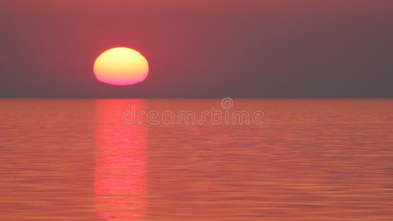 Setting Sun Over the Ocean, Peaceful Summer Scene Stock Footage - Video ...