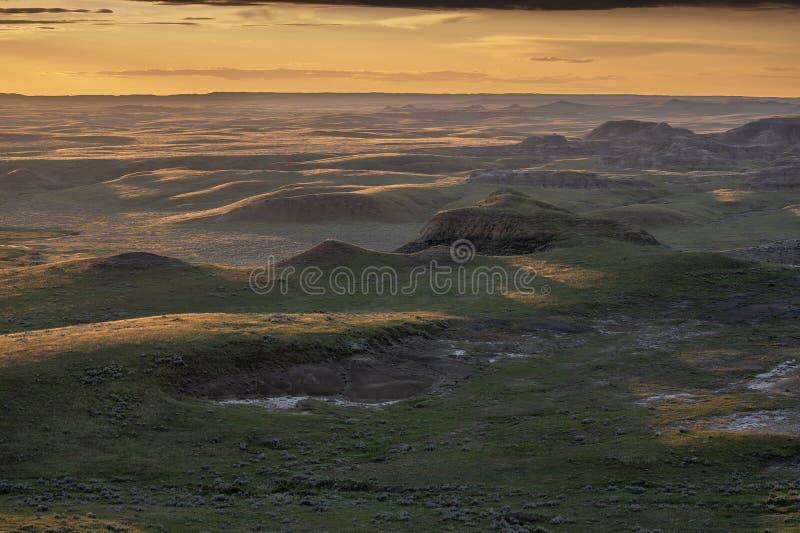 Setting Sun Over the Valley of 1000 Devils Stock Image - Image of ...